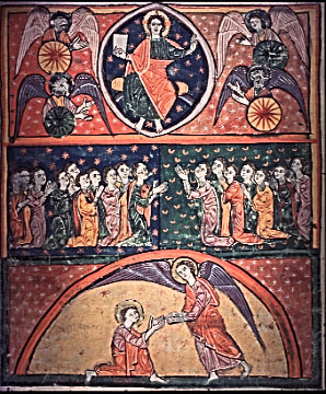Christ with Evangelist Symbols. Beatus¹ comment on Apocalypse. MS#644 ...